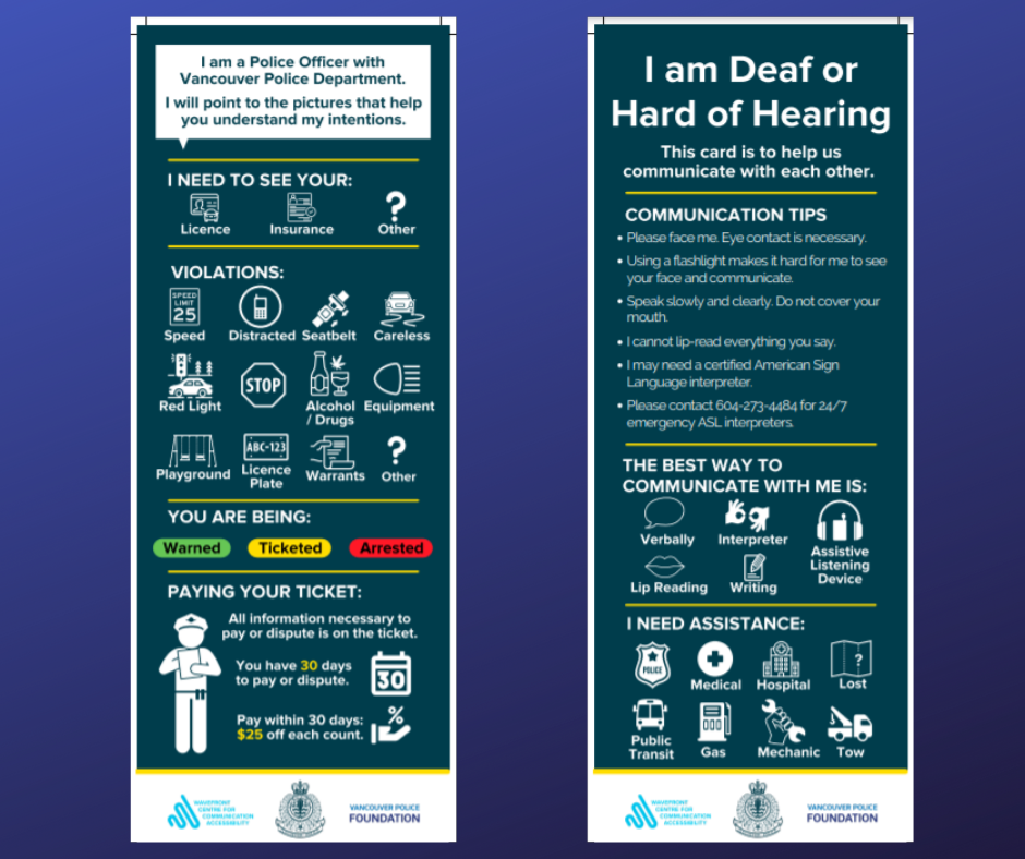 Breaking Down Barriers with a New Visual Aid Card – Vancouver Police ...
