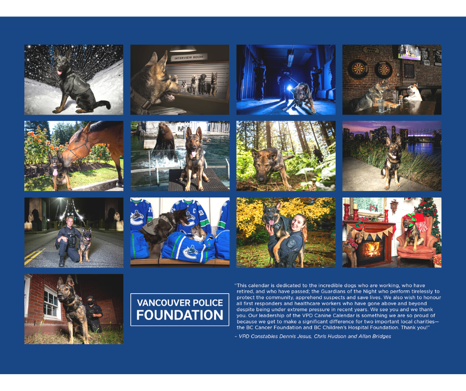 2023 VPD Canine Calendars Now Available – Vancouver Police Foundation